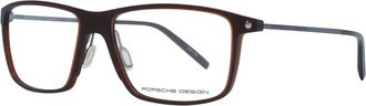 Porsche Design Homme, Accessoires, Brun, Taille: ONE Size Montures Optiques Homme Marron Style Trap&egrave;ze