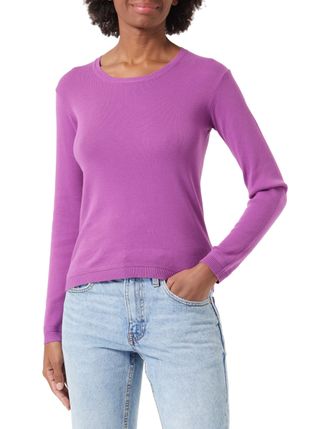Benetton Damen Trikot G/C M/L 1091D1M08 Pullover, Violett 007, XL
