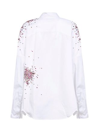 Dries Van Noten Womens Shirt Cocoon White Poplin Cotton