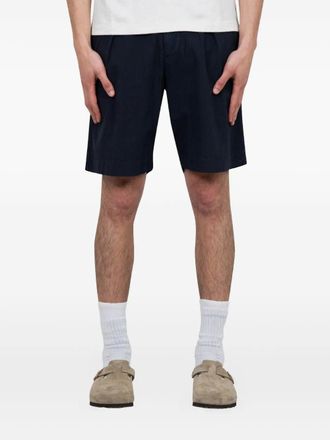 Universal Works short en coton et lin mélangés - Bleu