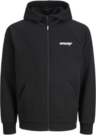 Jack & Jones Zip Hood Jjthatcher Sweat &agrave; Capuche zipp&eacute;, Noir, XXL Homme