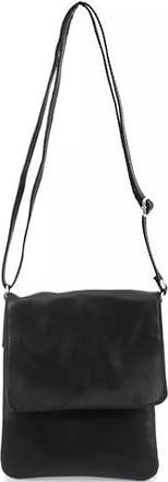 Generic Vera Pelle Sac à bandoulière en cuir véritable pour femme, Noir, Medium Clutch