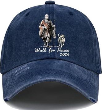 Generic Casquette de marche de la paix, casquette de baseball r&eacute;tro pour homme et femme, bleu marine, Taille unique