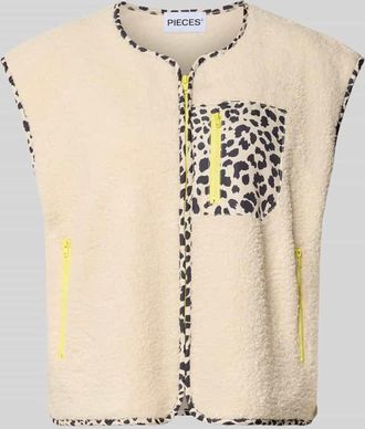 Pieces Relaxed Fit Weste in Teddy-Optik Modell KATTY