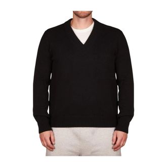 Alpha Studio Pull &agrave; col V M/L - Homme - Pulls - Noir - Taille: XL