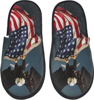 Generic Chaussons Femme Homme Impression Du Drapeau Am&eacute;ricain Chaussons DInt&eacute;rieur Antid&eacute;rapantes Automne Hiver Chaude Pantoufles, Pour Femmes, Int&eacute;rieur Ext&eacute;