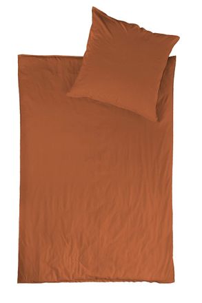 jilda-tex Bio-Bettw&auml;sche Stone-Washed Renforce Lissabon 100% Bio-Baumwolle Knitterlook Stehsaum B&uuml;gelfrei Uni Leinen-Optik B&uuml;gelfrei GOTS Made in Green (Terrako