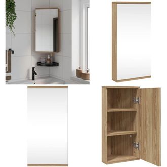 vidaXL Eck-Spiegelschrank Eichen-Optik 30x24x60 cm - Vidaxl