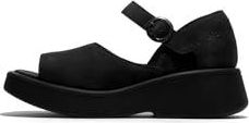 FLY London Womens MUXI204FLY Sandal, Black, 39