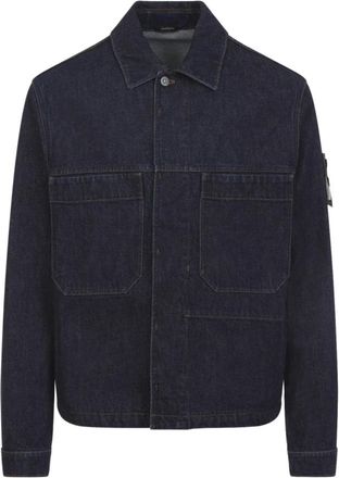 Stone Island Homme, Vestes, Bleu, Taille: XL Q100027 Veste en jean