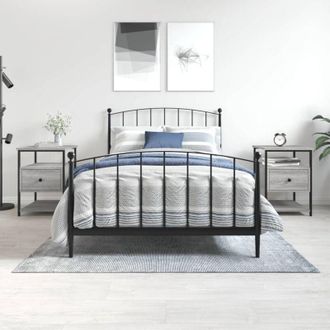 vidaXL Nachttische 2 Stk. Grau Sonoma 40x42x56 cm Holzwerkstoff Vidaxl