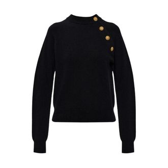Balmain Pulls &agrave; col rond - Femme - Pulls - Noir - Taille: 38 FR