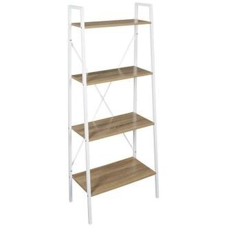 The Home Deco Factory &Eacute;tag&egrave;re bois et m&eacute;tal blanc