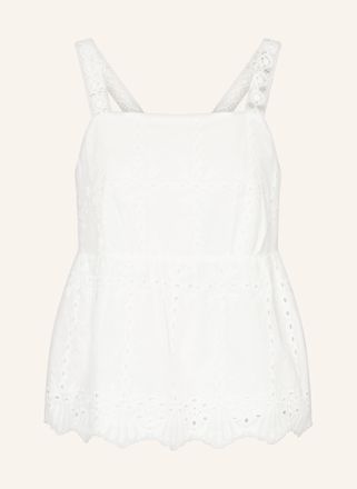 Riani Riani Top Mit Lochspitze weiss
