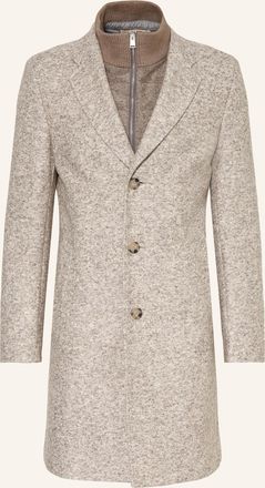 HUGO BOSS Mantel Hyde Mit Herausnehmbarer Blende beige