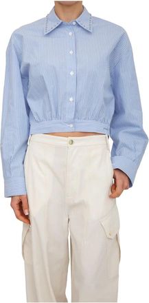 Pinko Pinko, Femme, Blouses et Chemises, Bleu, Taille: 38 FR Camicia Azzurro
