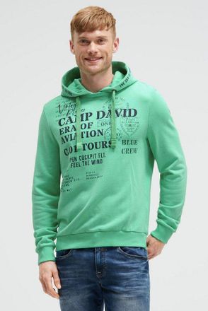 Camp David Kapuzensweatshirt mit Kontrastn&auml;hten