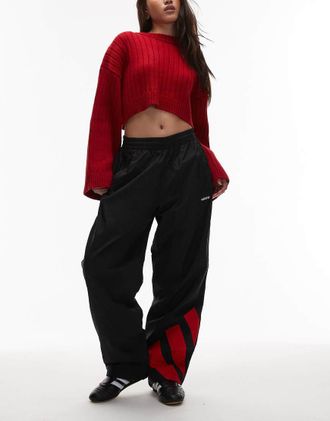 adidas Originals Arch - Pantalon de surv&ecirc;tement - Noir/rouge