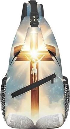 Generic The Glorious Cross And The Holy Book Sac &agrave; bandouli&egrave;re de voyage pour homme Sac &agrave; dos de randonn&eacute;e