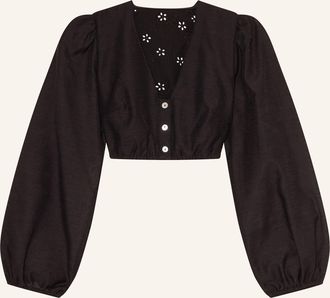 Sportalm Dirndlbluse Mit Spitze schwarz