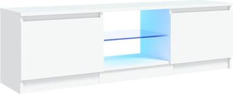 vidaXL TV-Schrank mit LED-Leuchten Wei&szlig; 120x30x36 cm Vidaxl