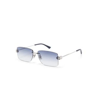Bottega Veneta Homme, Accessoires, Gris, Taille: 58 MM Lunettes de soleil rectangulaires