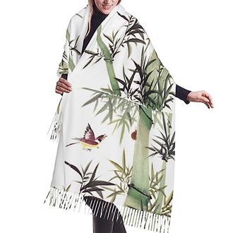 Generic Motif DOiseau En Bambou Femme Scarf Grande Etole &Eacute;l&eacute;gant Ch&acirc;le Wrap Pour Hiver Automne Cadeau Mariage