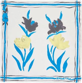 Marni Femme, Accessoires, Multicolore, Taille: ONE Size Silk Woven Scarf