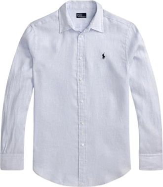 Ralph Lauren Femme, Blouses et Chemises, Bleu, Taille: 34 FR Chemise en lin coupe classique