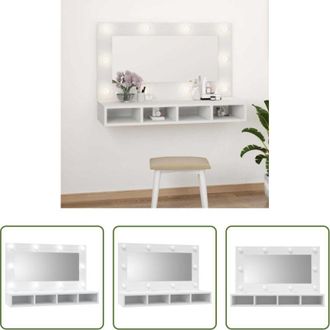 vidaXL LED-Spiegel - Spiegelschrank mit LED Wei&szlig; 90x31,5x62 cm