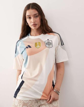 adidas adidas Football - Espagne - Maillot extérieur 2025 - Blanc et rose