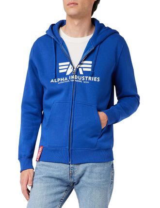 Alpha Industries Alpha Industries Herren Basic Zip Hoody, NASA Blue, S