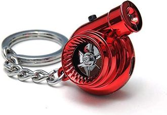 Q&A Porte-Clés De Voiture/Porte-Clés Turbo,Porte Clé LED Rechargeable avec USB,Porte-clés Turbo Electrique avec Son,Métal Mini Porte-clés Homme/Femme Pend