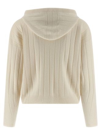 Max Mara Womens White Cashmere Cardigan Clothing