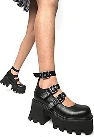 Lamoda Damen Spirits Mary Jane, Black Pu, 38 EU