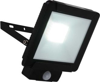 N&auml;ve Au&szlig;enleuchte Wandstrahler Fluter LED Bewegungsmelder schwarz Erdspie&szlig; Terrasse