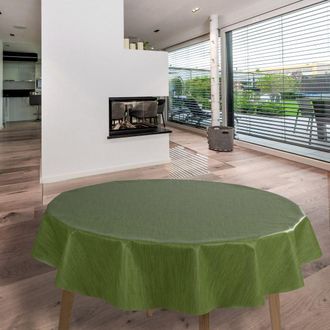 Laro Wachstuch-Tischdecke Abwaschbar Garten-Tischdecke Wachstischdecke PVC Plastik-Tischdecken Eckig Meterware Wasserabweisend Abwischbar GAC, Muster:Grün 