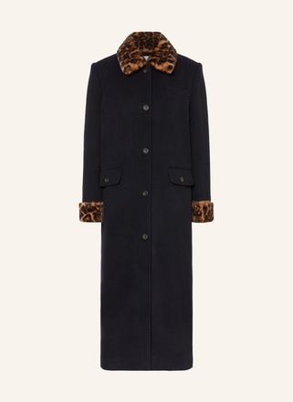 Claudie Pierlot Claudie Pierlot Wollmantel Mit Kunstfell blau