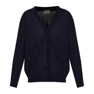 Moncler Woll-Strickjacke - - Knitwear - Damen - Blau - XS