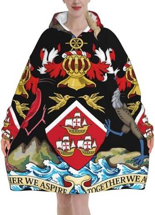 Generic Coat Arms of Malta Couverture &agrave; capuche pour femme et homme adulte surdimensionn&eacute;e pour une couverture douce et chaude