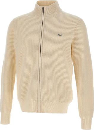Sun 68 Homme, Pulls, Beige, Taille: XL Track Zip Sweater