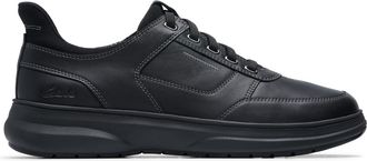 Clarks Unisex Mullan Easy Slipper, Black Leather, 42.5 EU