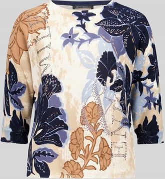 Betty Barclay Relaxed Fit Strickpullover aus Baumwolle mit floralem Muster