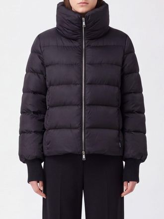Add Kurze wasserabweisende Nylon-Daunenjacke von mit hohem Kragen und elastischen B&uuml;ndchen