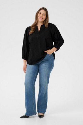 Kaffe Curve Langarmbluse Langarm-Bluse KCloulou Gro&szlig;e Gr&ouml;&szlig;en