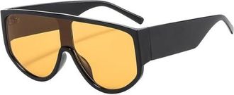 Generic Lunettes De Soleil Dext&eacute;rieur &Agrave; Monture Large For Hommes, Vacances, Sport, Shopping For Femmes(Yellow)