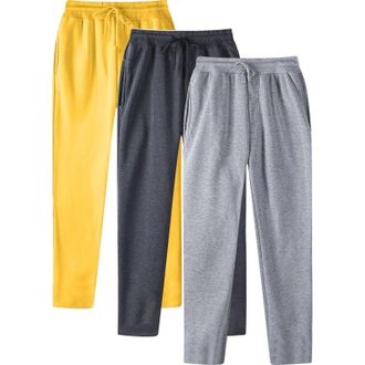 Generic Hose Herren Baggy - Herren Hose Casual Track Bundschn&uuml;rung mit Tasche f&uuml;r Workout Freizeit 3St&uuml;cke