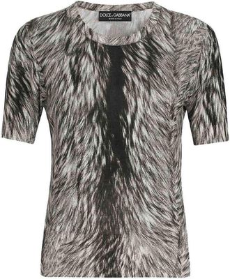Dolce & Gabbana Pull Col Rond - Gris