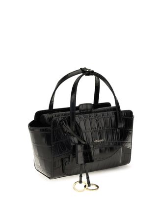 Hidesins Womens Small Flap Handbag Black Calf Leather Bos Taurus Shoulder Bags