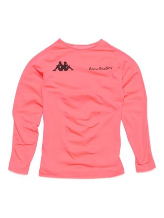 Acne Studios x Kappa T-Shirt mit Logo - Rosa